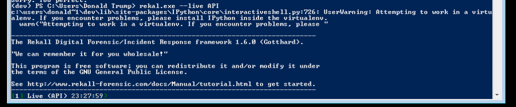 Rekall memory analysis framework for Windows, Linux, and Mac OSX | HoldMyBeer