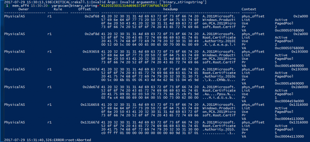 Rekall memory analysis framework for Windows, Linux, and Mac OSX | HoldMyBeer