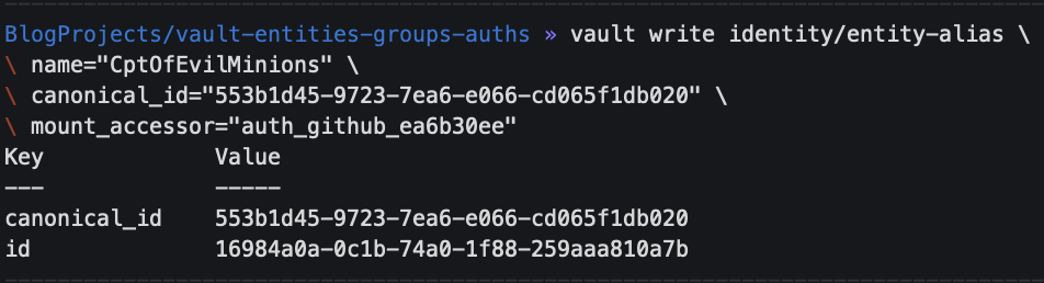 Vault: Connecting entities, auth backends, groups, and policies OH MY | HoldMyBeer