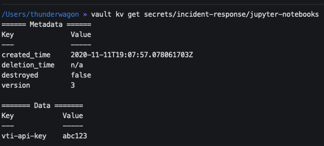 Integrating Vault secrets into Jupyter Notebooks for Incident Response ...