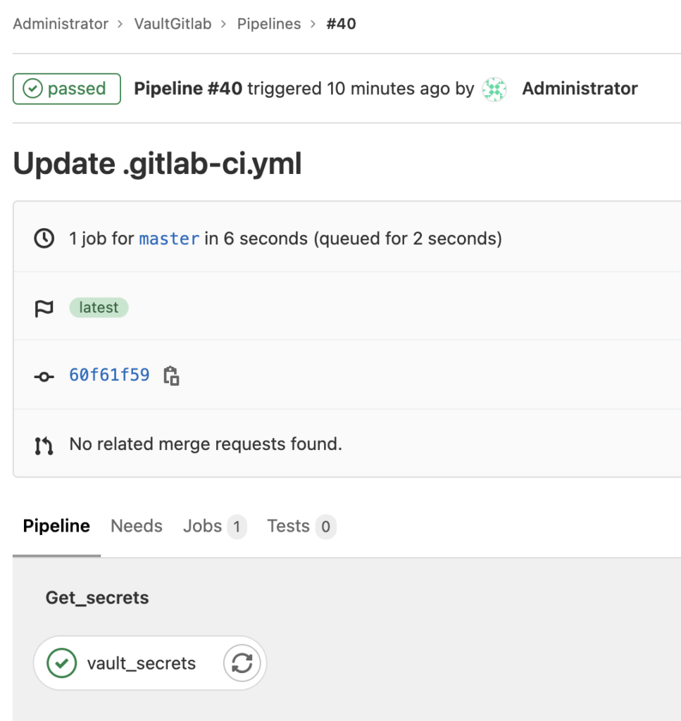 Gitlab CI/CD pipeline with Vault secrets | HoldMyBeer