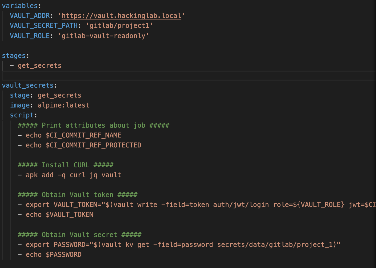 Gitlab CI/CD pipeline with Vault secrets | HoldMyBeer