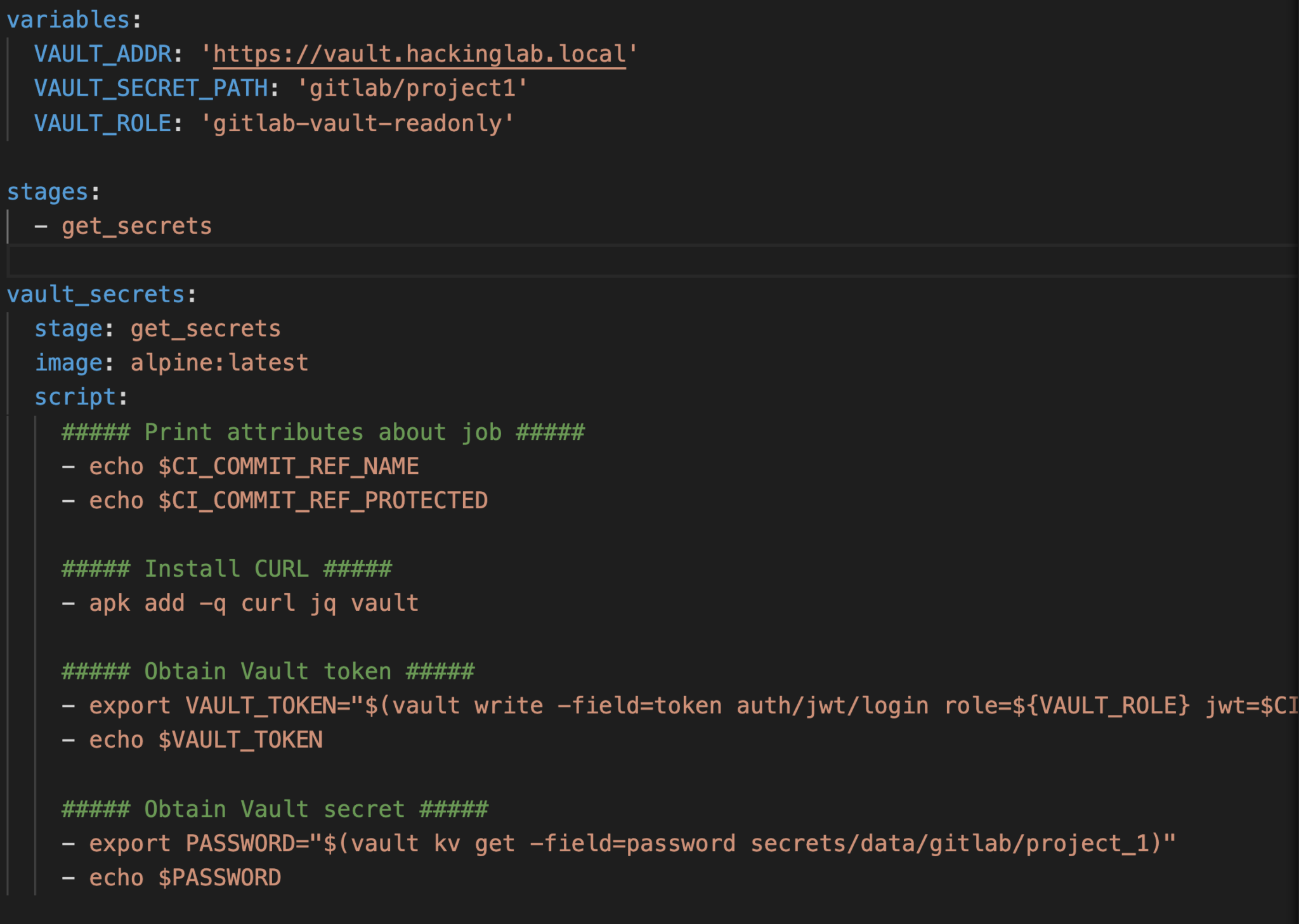 Gitlab CI/CD pipeline with Vault secrets | HoldMyBeer